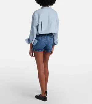 FRAME Cruise High-rise Denim Shorts - Blue