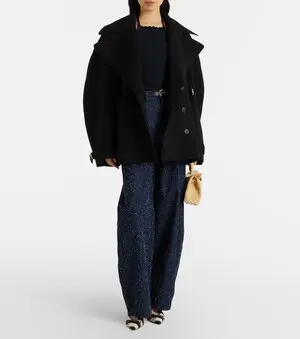 Jacquemus Tablier Knitted Halterneck Top - Blue