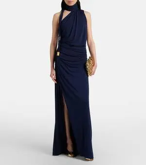 Simkhai Moira Draped Gown - Blue