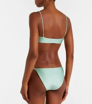Jade Swim Aria Bikini Bottoms In Seafoam Sheen