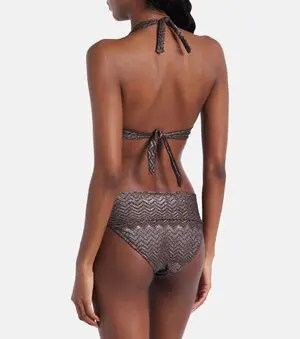 Melissa Odabash Provence Halterneck Bikini Top - Brown