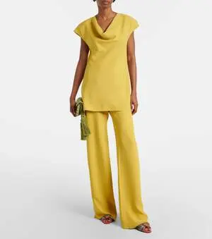 Valentino Garavani Cady Couture Draped Top