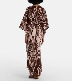 Poupette St Barth Sol Printed Cotton Muslin Kaftan