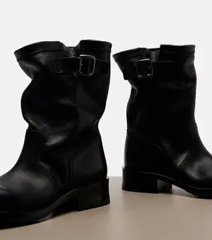Prada Leather Mid-calf Boots