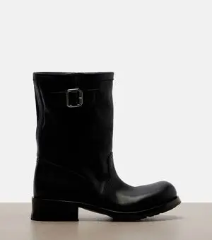 Prada Leather Mid-calf Boots