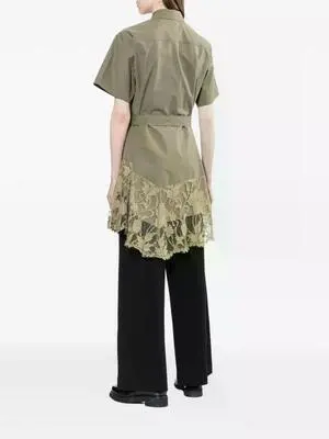 Toga Lace-detail Belted Top