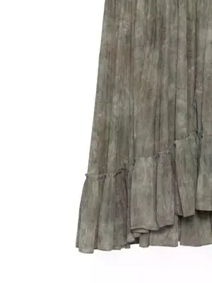 Y’s Pleated Ruffled Dress