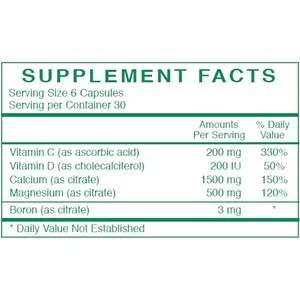RX VITAMINS Bone Density Formula 180 Capsules