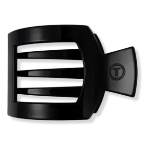 TELETIES Medium Flat Square Hair Clip - Jet Black