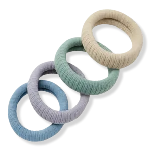 PINK PEWTER Soft Essentials Pony Elastics In Cylinder - Cloud Whisper