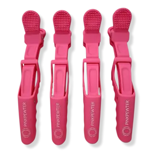 PINK PEWTER Professional Crocodile Grip No-slip Sectioning Clips - Pink