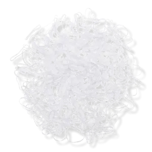 PINK PEWTER No Snag Hair Ties - Clear