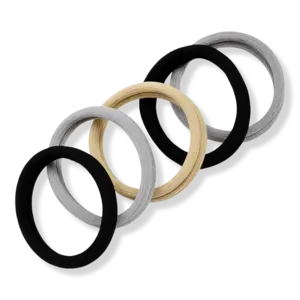 PINK PEWTER Gentle Cotton Comfort Hair Ties - Grayscale