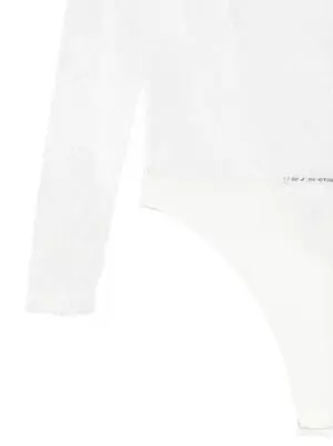 NISSA Floral-appliqué Lace Body - White