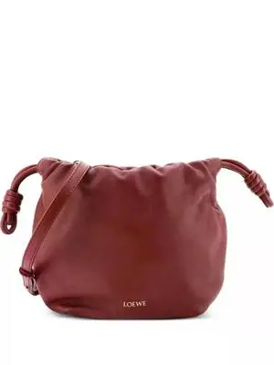 Loewe Flamenco Knot Chain Mini Bucket Bag - Red