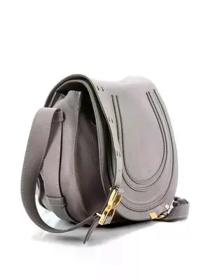 Chloé Marcie Leather Medium Crossbody Bag - Grey