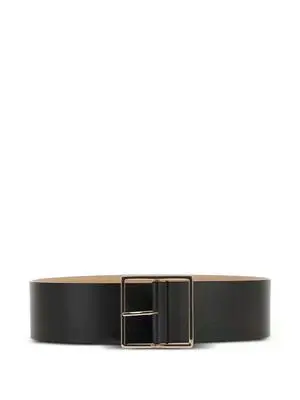 Max Mara Square Buckle Wide Belt - Black