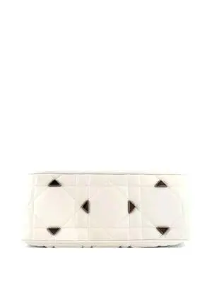 Dior Lady 95.22 Embossed Leather Tote Bag - White