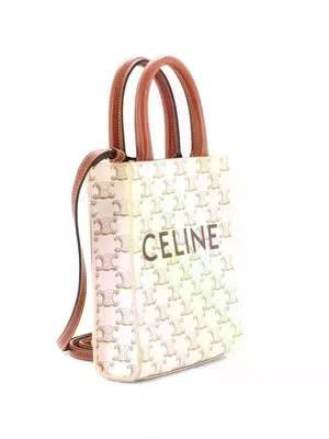 Celine Vertical Cabas Triomphe Coated Canvas Mini Satchel