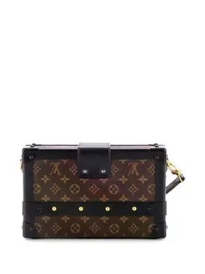 LOUIS VUITTON Petite Malle Handbag Monogram Canvas Clutch - Black