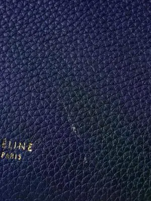 Celine Belt Bag Textured Leather Mini Shoulder Bag - Blue