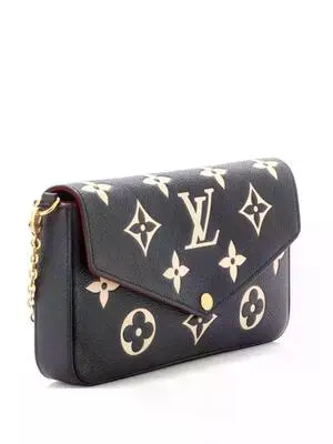 LOUIS VUITTON Felicie Pochette Bicolor Monogram Empreinte Giant - Black