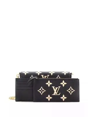 LOUIS VUITTON Felicie Pochette Bicolor Monogram Empreinte Giant - Black