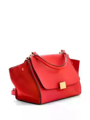 Celine Trapeze Small Satchel - Red