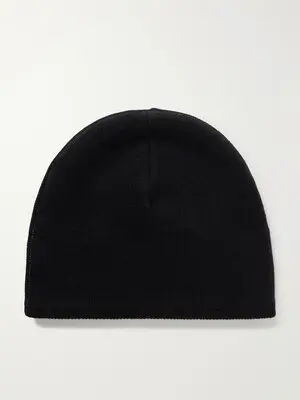 Perfect Moment Intarsia Wool-blend Beanie - Black