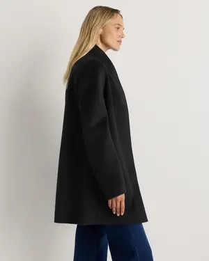 Quince 100% Mongolian Cashmere Double-faced Cocoon Coat With Shawl Collar