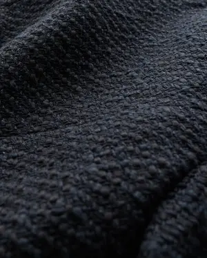Quince Tweed Collarless Jacket - True Black