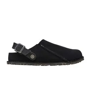 BIRKENSTOCK Lutry Suede Sandal - Black