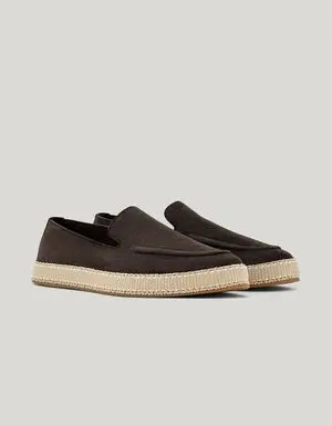 Canali Suede Espadrille Loafers