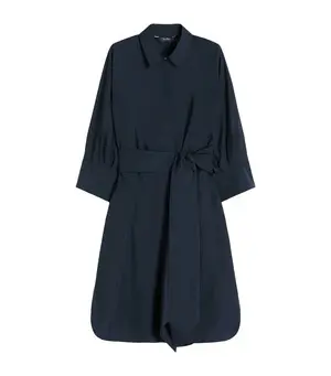 Max Mara Cotton Belted Midi Shirt Dress