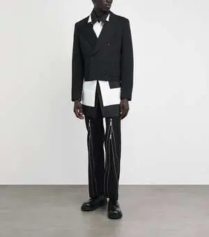 Comme Des Garçons Wool Double-breasted Blazer
