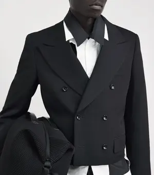 Comme Des Garçons Wool Double-breasted Blazer