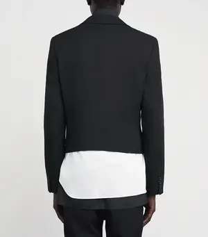 Comme Des Garçons Wool Double-breasted Blazer