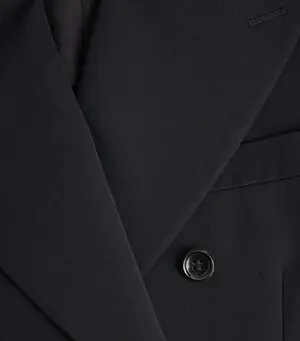 Comme Des Garçons Wool Double-breasted Blazer