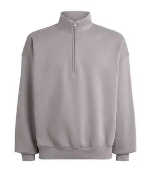 SKIMS Fleece Lounge Relaxed Half-zip Sweatshirt