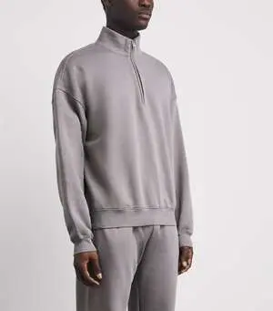 SKIMS Fleece Lounge Relaxed Half-zip Sweatshirt