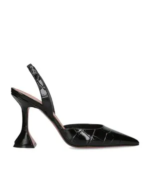 Amina Muaddi Holli 95 Slingback Heels - Black