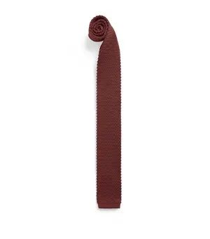 Corneliani Silk Knitted Tie - Brown