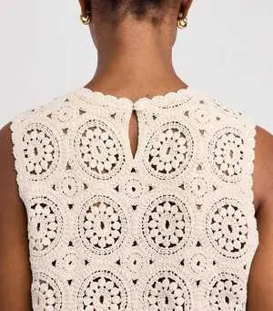 FRAME Crochet Tank Top - Beige