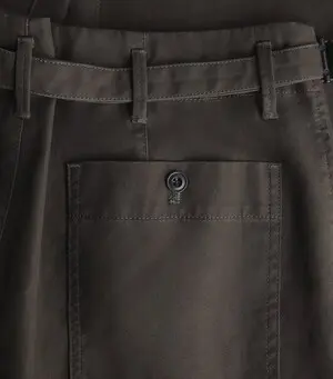 LEMAIRE Carrot Tapered Trousers - Brown