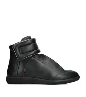 MAISON MARGIELA Leather Future Mid-top Sneakers - Black