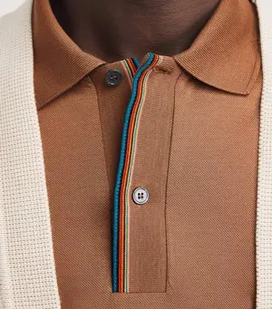 Paul Smith Cotton Artist Stripe Polo Shirt - Brown