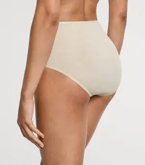 Hanro Cotton Seamless Maxi Briefs - Beige
