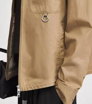 Moncler Cotton Poplin Zip-up Shirt