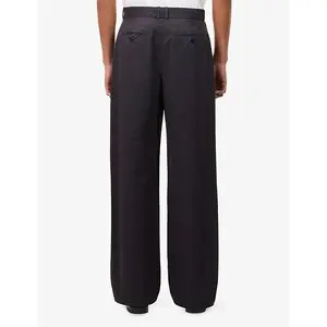 THE ROW Tibor Double-pleat Cotton-blend Trousers - Anthracite