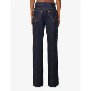 Bottega Veneta Pressed-pleat Wide-leg Denim Jeans
